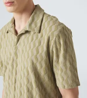 Frescobol Carioca Faustino Jacquard Terry Polo Shirt