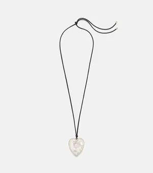 JENNIFER FISHER 14kt Gold-plated And Leather Necklace With Quartz - Black
