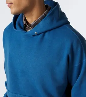 Visvim Jumbo Cotton Jersey Hoodie - Blue
