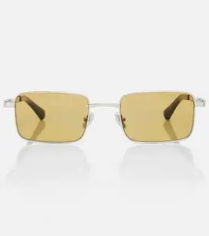 Bottega Veneta Rectangle Sunglasses - Silver