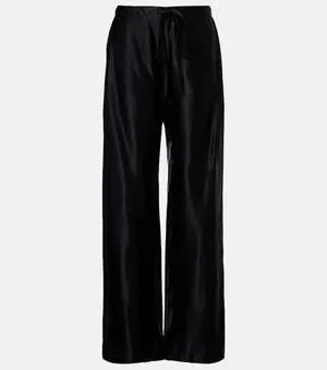Khaite Rohen Wide-leg Pants - Black