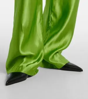 Khaite Rohen Wide-leg Pants - Green