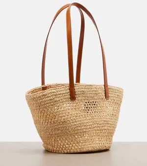 Saint Laurent Panier Small Raffia Bucket Bag