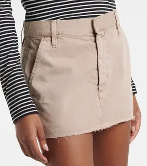 SLVRLAKE Chino Cotton Canvas Mini Skirt - Beige