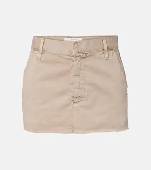 SLVRLAKE Chino Cotton Canvas Mini Skirt - Beige
