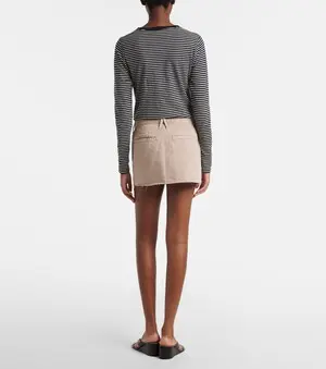 SLVRLAKE Chino Cotton Canvas Mini Skirt - Beige