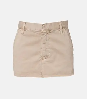 SLVRLAKE Chino Cotton Canvas Miniskirt - Beige