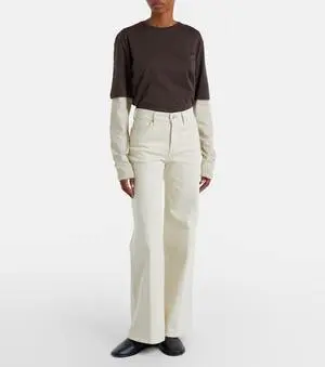 7 For All Mankind Lotta Tailorless Wide-leg Jeans