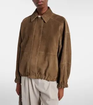 Brunello Cucinelli Suede Jacket - Green