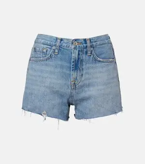 7 For All Mankind June Denim Shorts - Blue