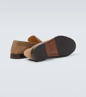 Brunello Cucinelli Suede Loafers - Beige
