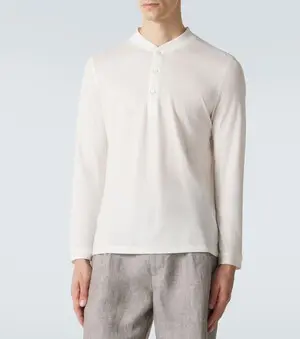 Brunello Cucinelli Linen And Cotton Henley Shirt