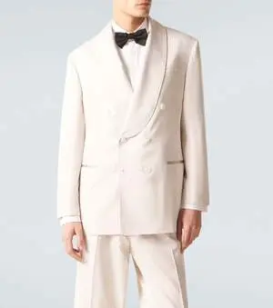 Brunello Cucinelli Double-breasted Silk Blazer