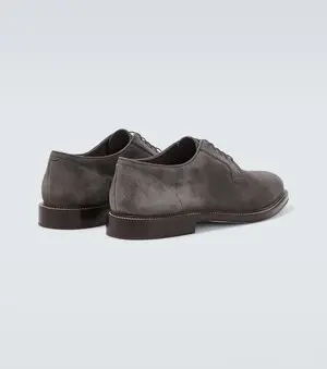 Brunello Cucinelli Suede Derby Shoes - Grey