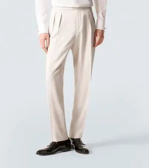 Brunello Cucinelli Silk Straight Pants