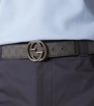 Gucci Interlocking G Reversible Belt - Black