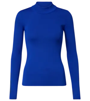 JIL SANDER Ribbed-knit High Neck Sweater - Blue