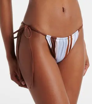 SIR. Marais Striped Bikini Bottoms - Brown