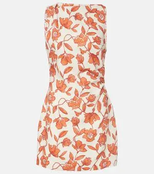 SIR. Floral Linen-blend Mini Dress - White