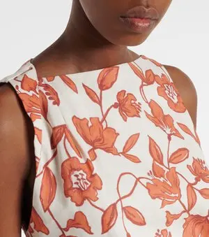 SIR. Floral Linen-blend Mini Dress - White
