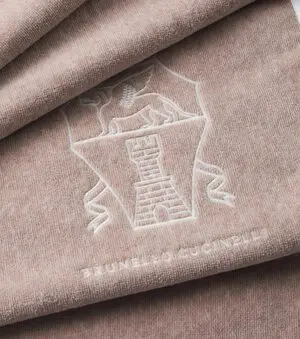 Brunello Cucinelli Logo Cotton Terry Towel - Beige