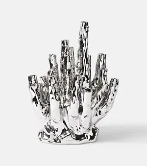 POLSPOTTEN Coral Porcelain Vase Norman Trapman - Silver