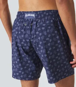 Vilebrequin Printed Wool Swim Trunks - Blue