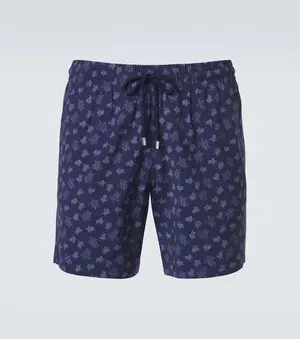 Vilebrequin Printed Wool Swim Trunks - Blue