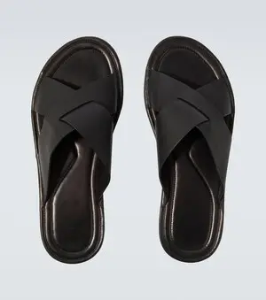 THE ROW Malick Cross Leather Sandals