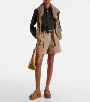 Hogan H703 Suede Platform Sandals