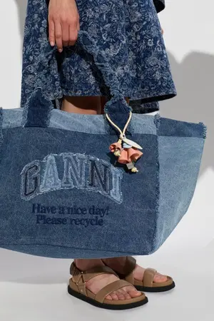 GANNI Floral Motif Bag Charm - Multicolour