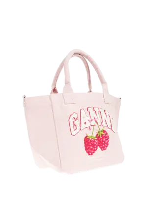 GANNI Logo Shopper Bag - Pink