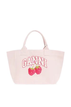 GANNI Logo Shopper Tote Bag