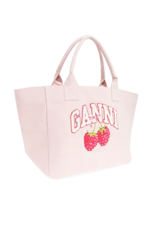 GANNI Logo Shopper Tote Bag