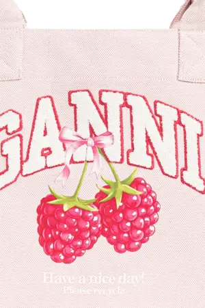 GANNI Logo Shopper Tote Bag