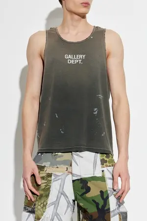GALLERY DEPT. Sleeveless T-shirt With Logo - Grey