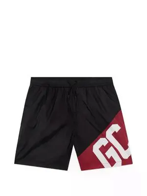 Gcds Logo-band Swim Shorts - Black