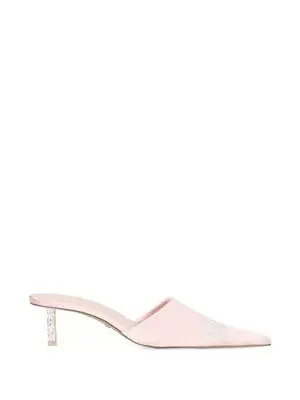 Gcds Logo-embroidered Pointed Toe Mules