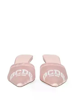 Gcds Logo-embroidered Pointed Toe Mules