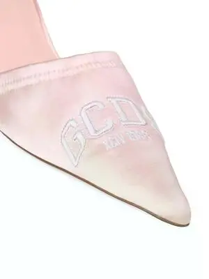 Gcds Logo-embroidered Pointed Toe Mules