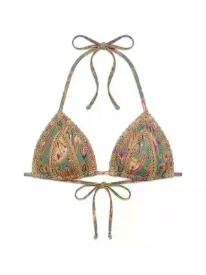 DEL MAAR Ikal Printed Bikini Top - Green