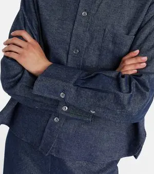 Vince Cotton And Linen Chambray Shirt