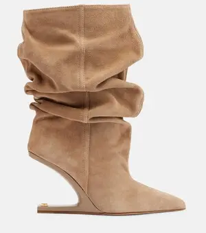 Balmain Suede Ankle Boots