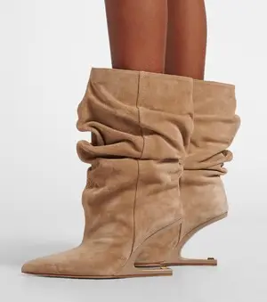 Balmain Suede Ankle Boots