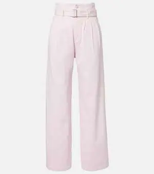 AGOLDE X Maria Mcmanus Belted Wide-leg Jeans - Pink
