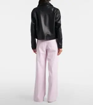 AGOLDE X Maria Mcmanus Belted Wide-leg Jeans - Pink
