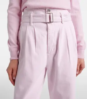 AGOLDE X Maria Mcmanus Belted Wide-leg Jeans - Pink