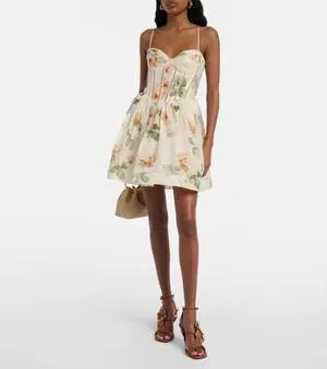 Zimmermann Brightside Floral-appliqué Leather Sandals