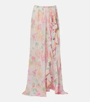BANANHOT Clara Floral Maxi Skirt - Pink