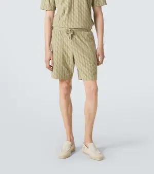 Frescobol Carioca Augusto Jacquard Terry Bermuda Shorts